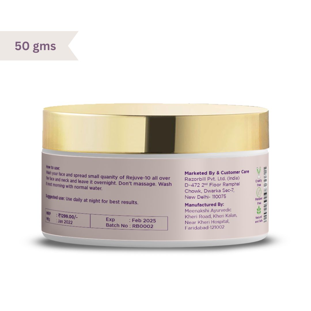 REJUVE 10- INTENSE NIGHT RADIANCE FACE SHIELD - Razorveda – RAZORVEDA
