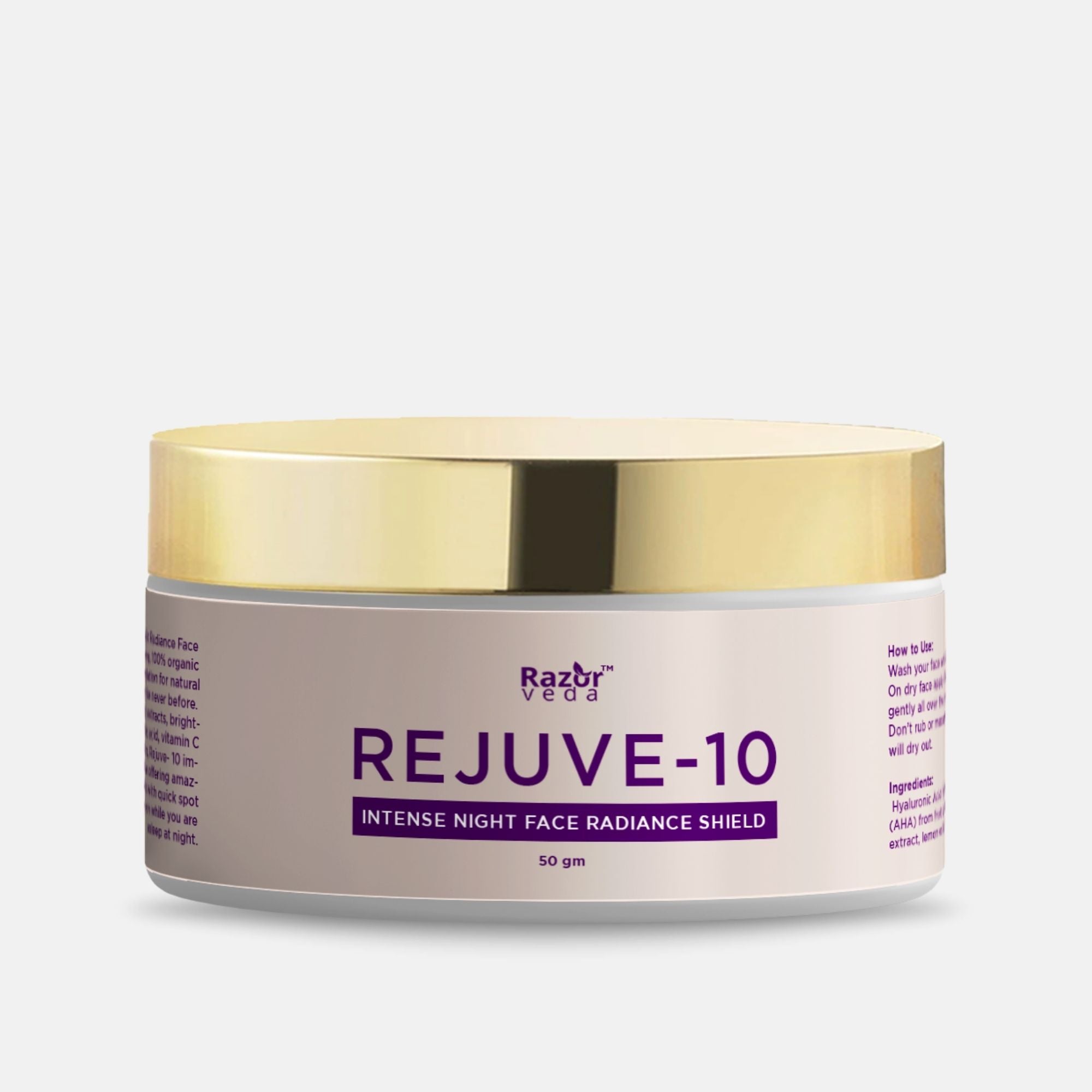 REJUVE 10- INTENSE NIGHT RADIANCE FACE SHIELD - Razorveda – RAZORVEDA